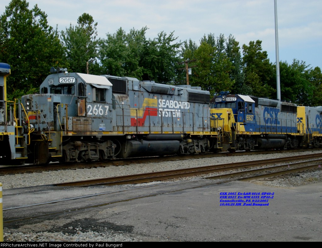 CSX 2667 Ex-L&N 6016 GP38-2 Sept 22, 2007